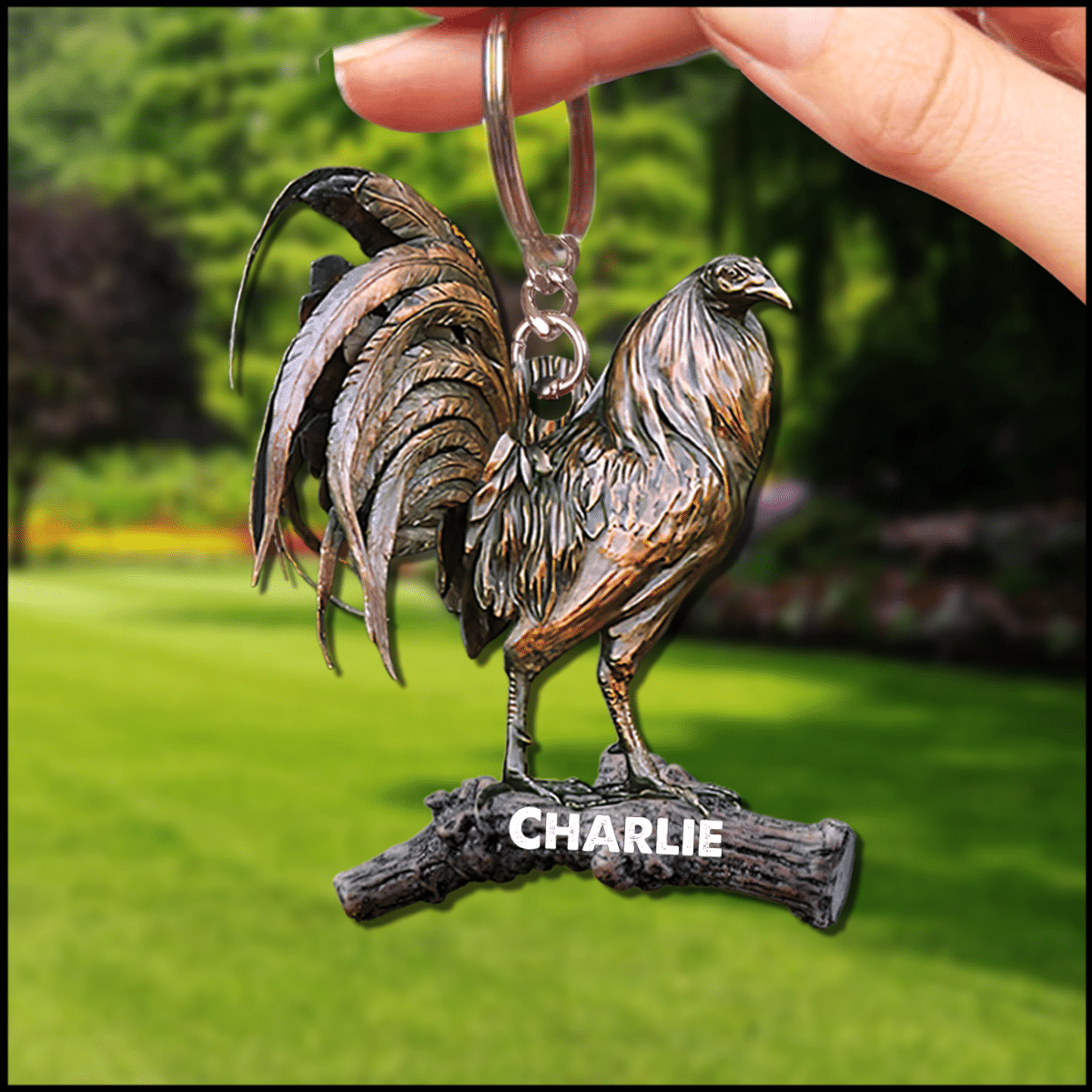 Personalized Rooster Acrylic Keychain for Rooster Lovers, Keychain for ...