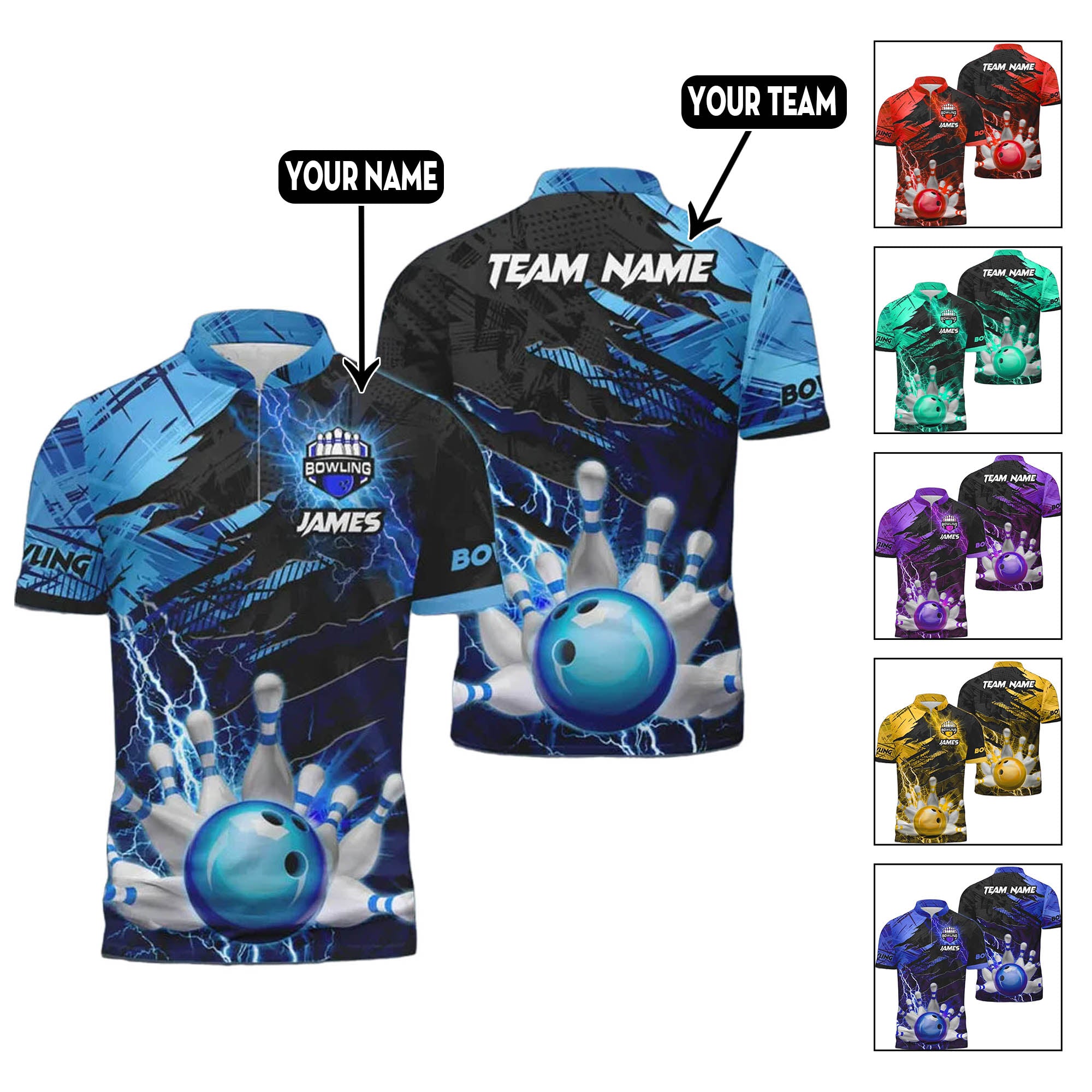 Custom Bowling Jersey For Men And Women-Personalized Bowling Jersey ...