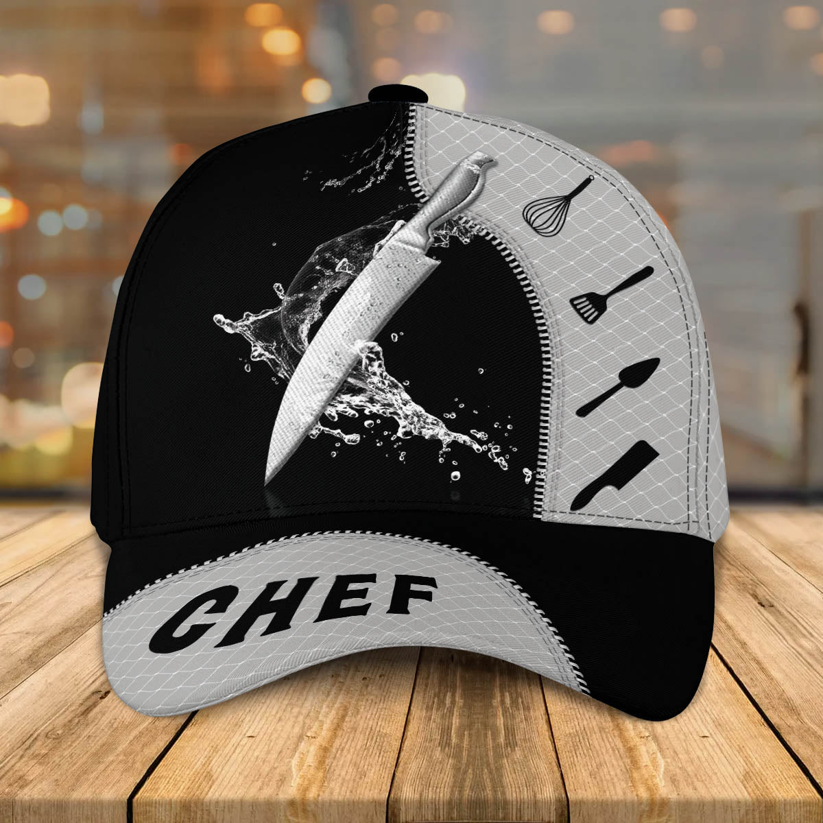 Chef Cap Custom Cook Cap 3D Chef Classic Cap Black CA0342 – Lasfour