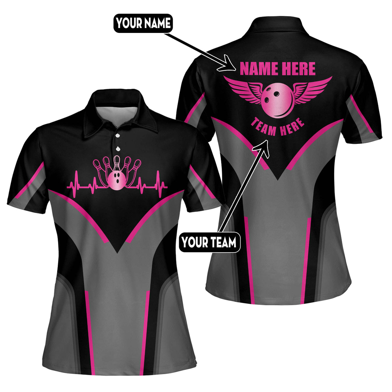 Custom Bowling Polo Shirts For Women - Custom Bowling Team Shirts Ideas ...