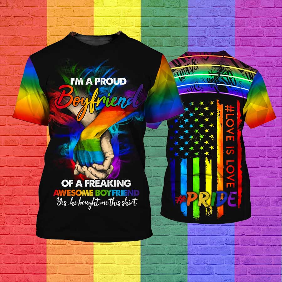 I'm A Proud Boyfriend, Gift For Pride Month, Gaymer Shirt, Pride Shirt ...