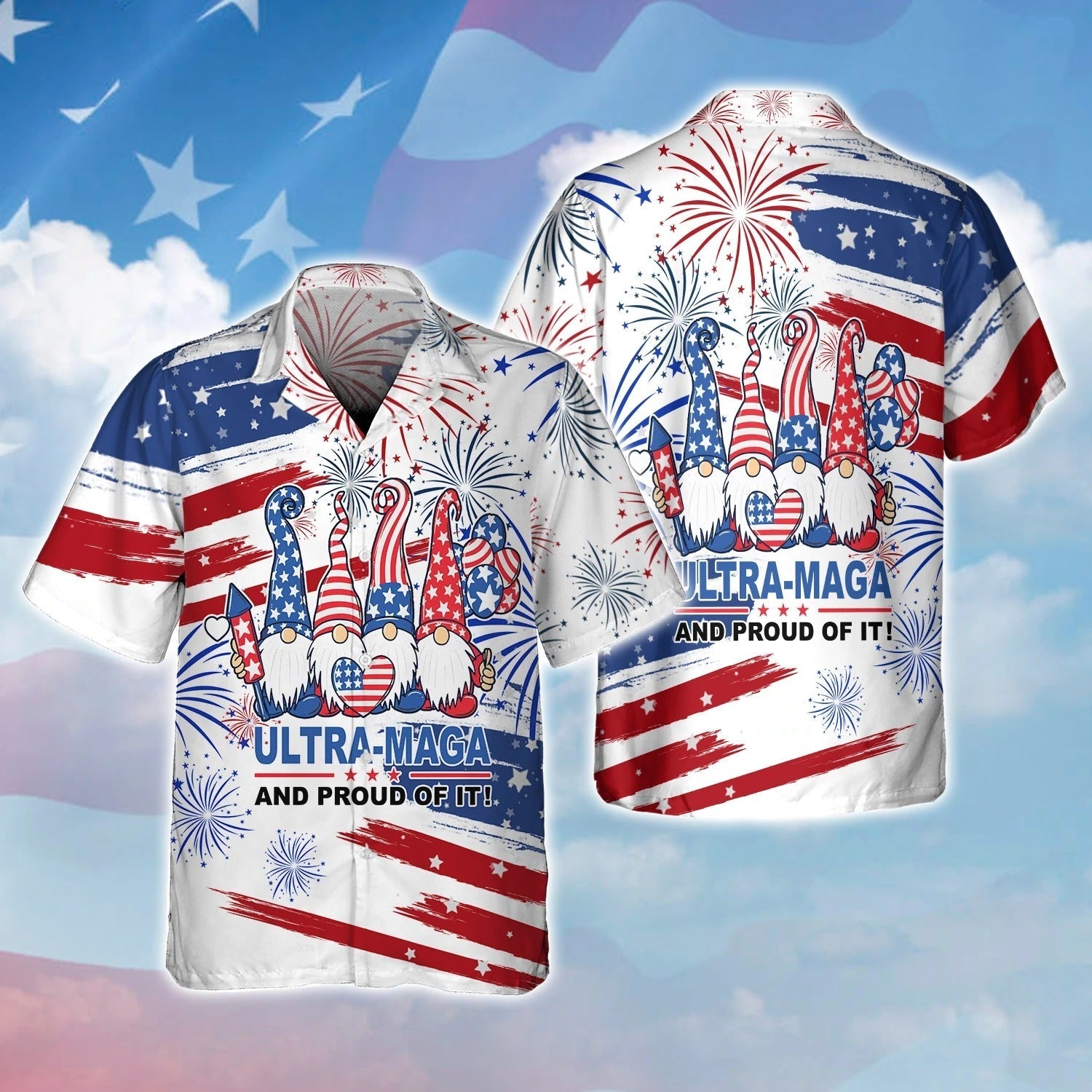 3D Full Print Ultra Maga And Proud Of It Hawaiian Shirt For Independen ...
