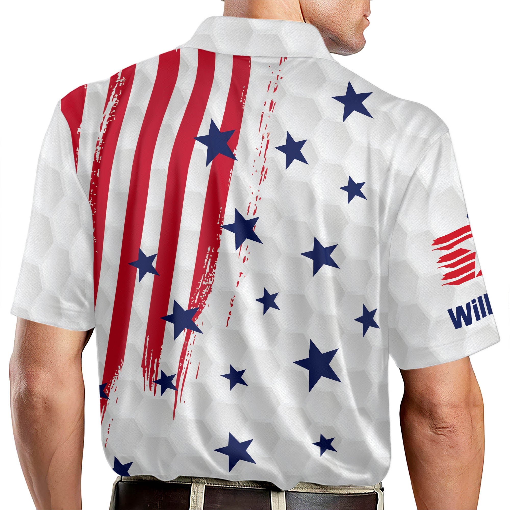 Lasfour Personalized Patriotic Golf Polo For Men, American Flag Golf ...