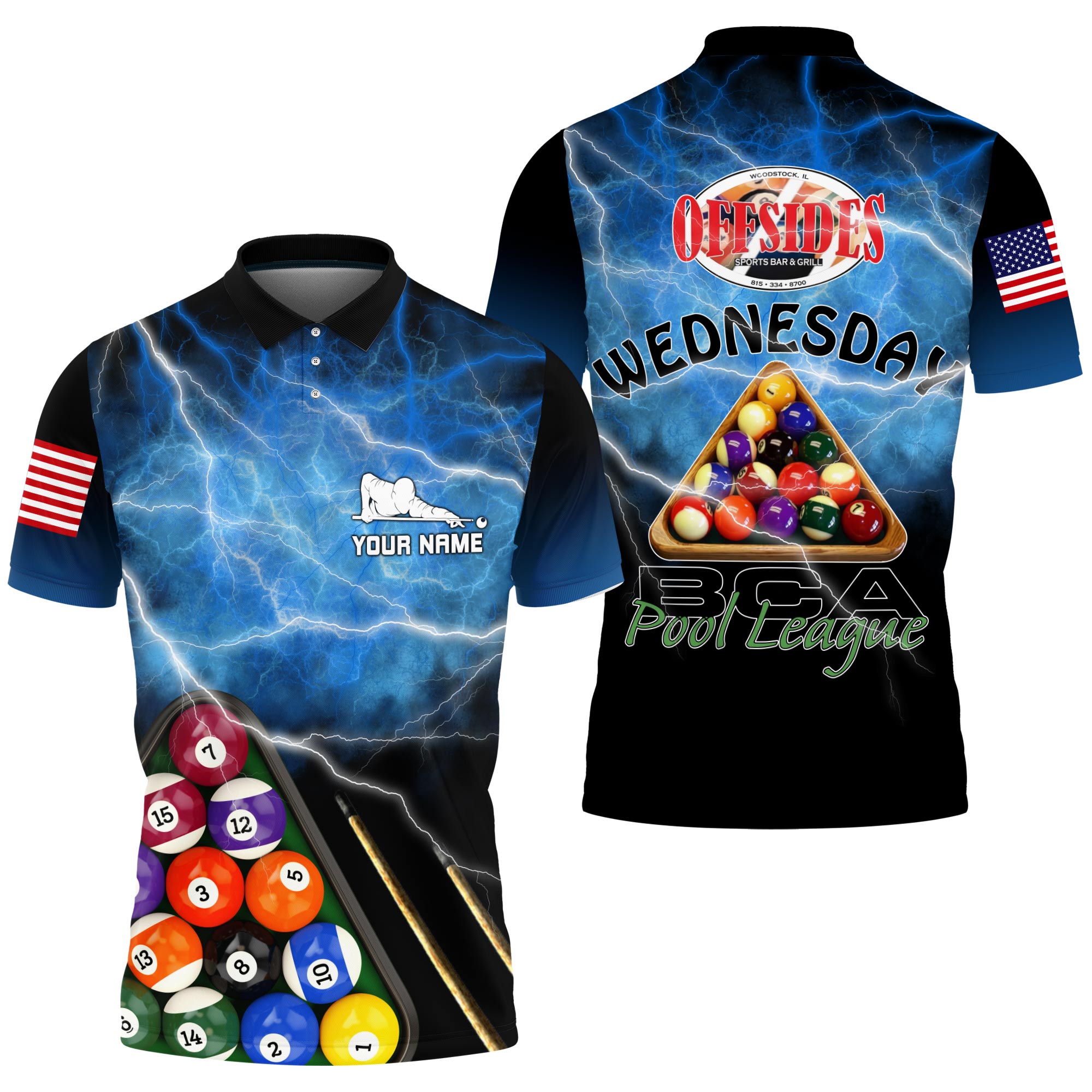 Lasfour Personalized 3D Funny Billiards Teams Polo Shirts For Ray Rich